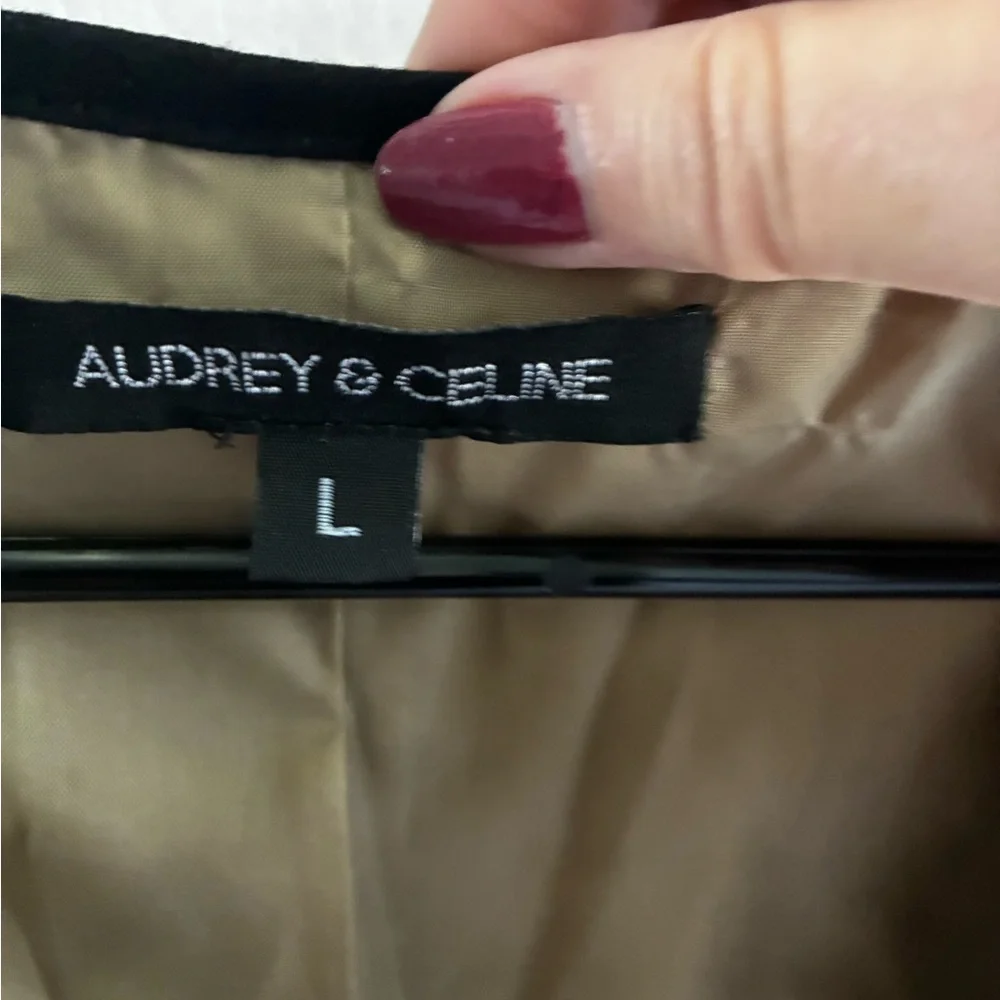 Audrey and Celine | Jackets & Coats | Beautiful Tan Jacket With Peplum ...